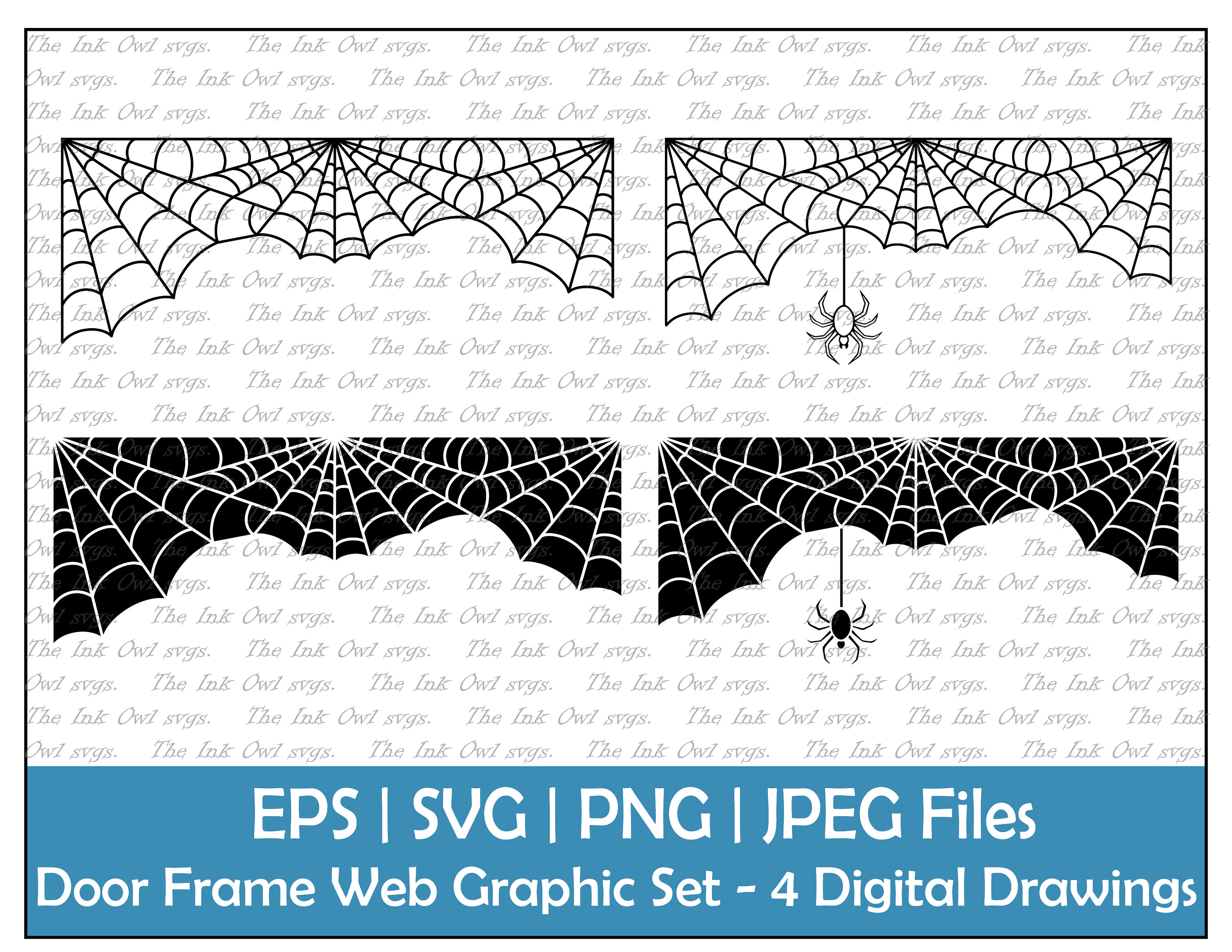 Spider Web Border Vector