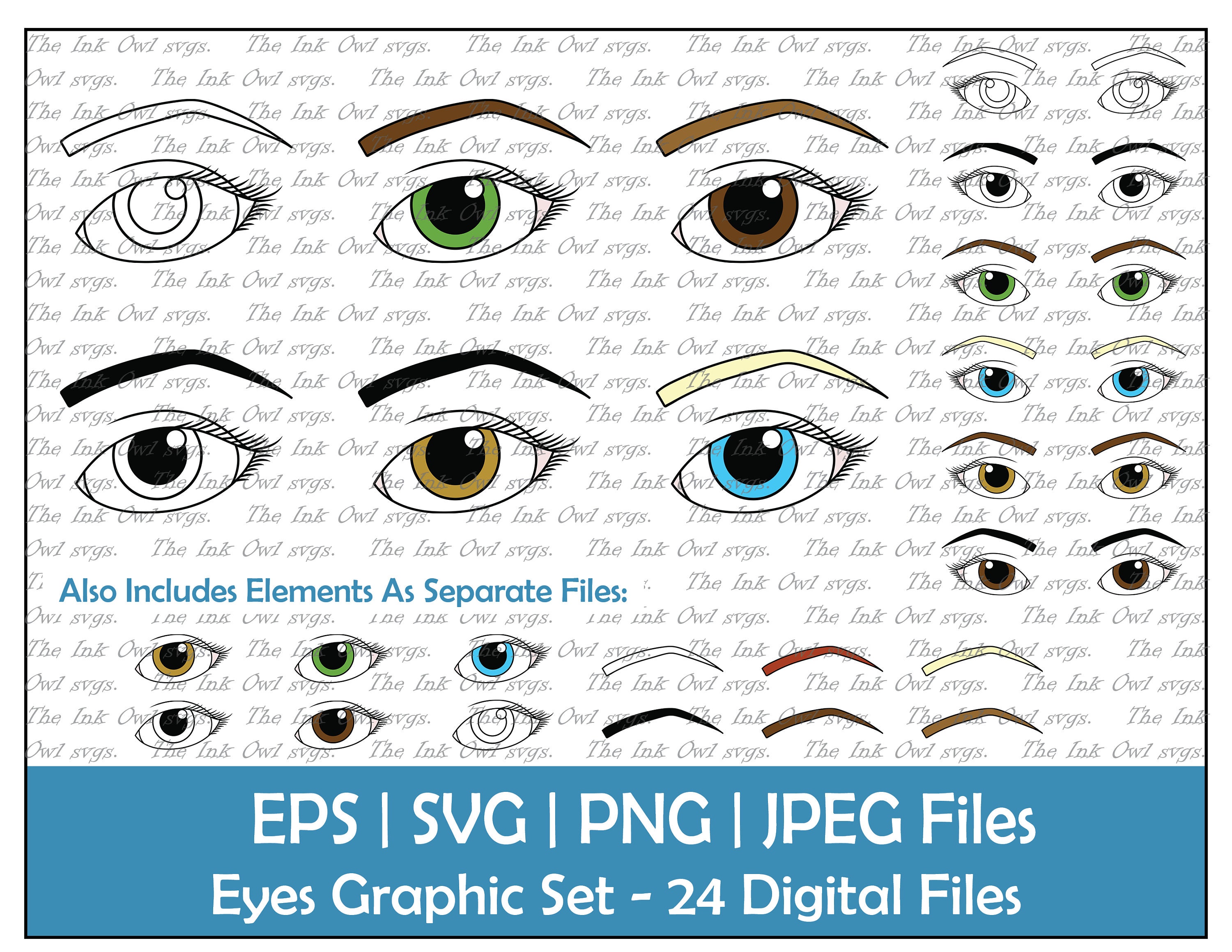 Pair Of Eyes Outline