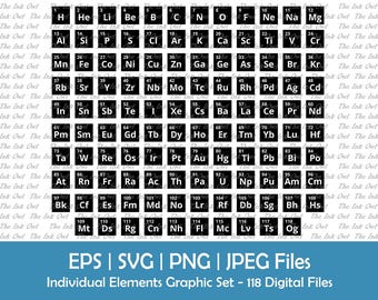 Periodic Table of Elements Svg, Periodic Table of Elements Clipart ...