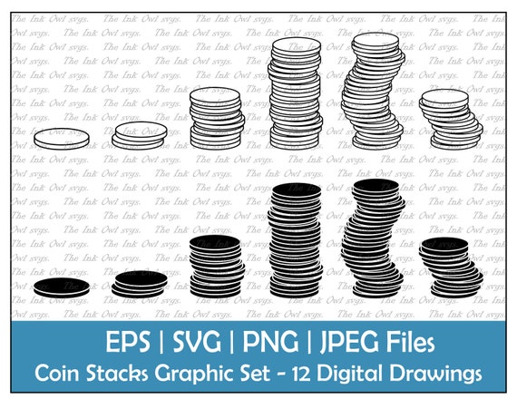 Coin Clipart Black And White