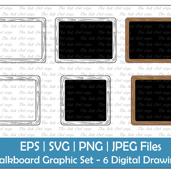 Chalkboard Clipart - Etsy