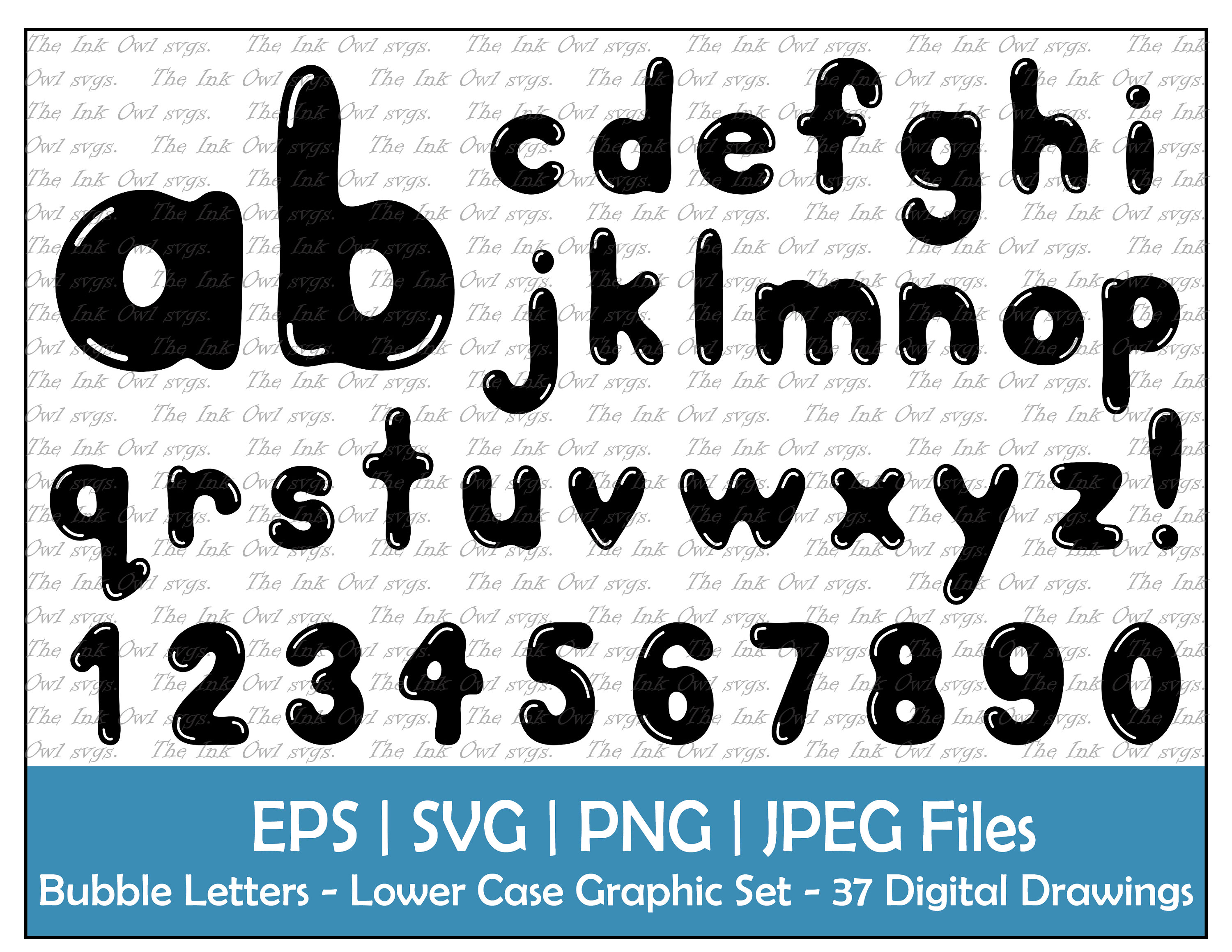 Lower Case Alphabet In Bubble Letters