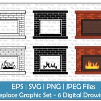 Christmas Fireplace SVG Bundle | 80 Cozy Fireplace & Mantel Designs ...