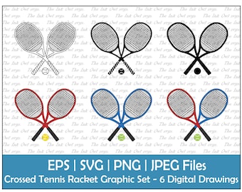 Tennis Racket Outline - Etsy