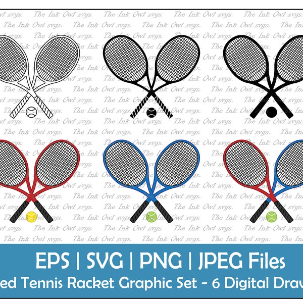 Tennis Racket Svg - Etsy