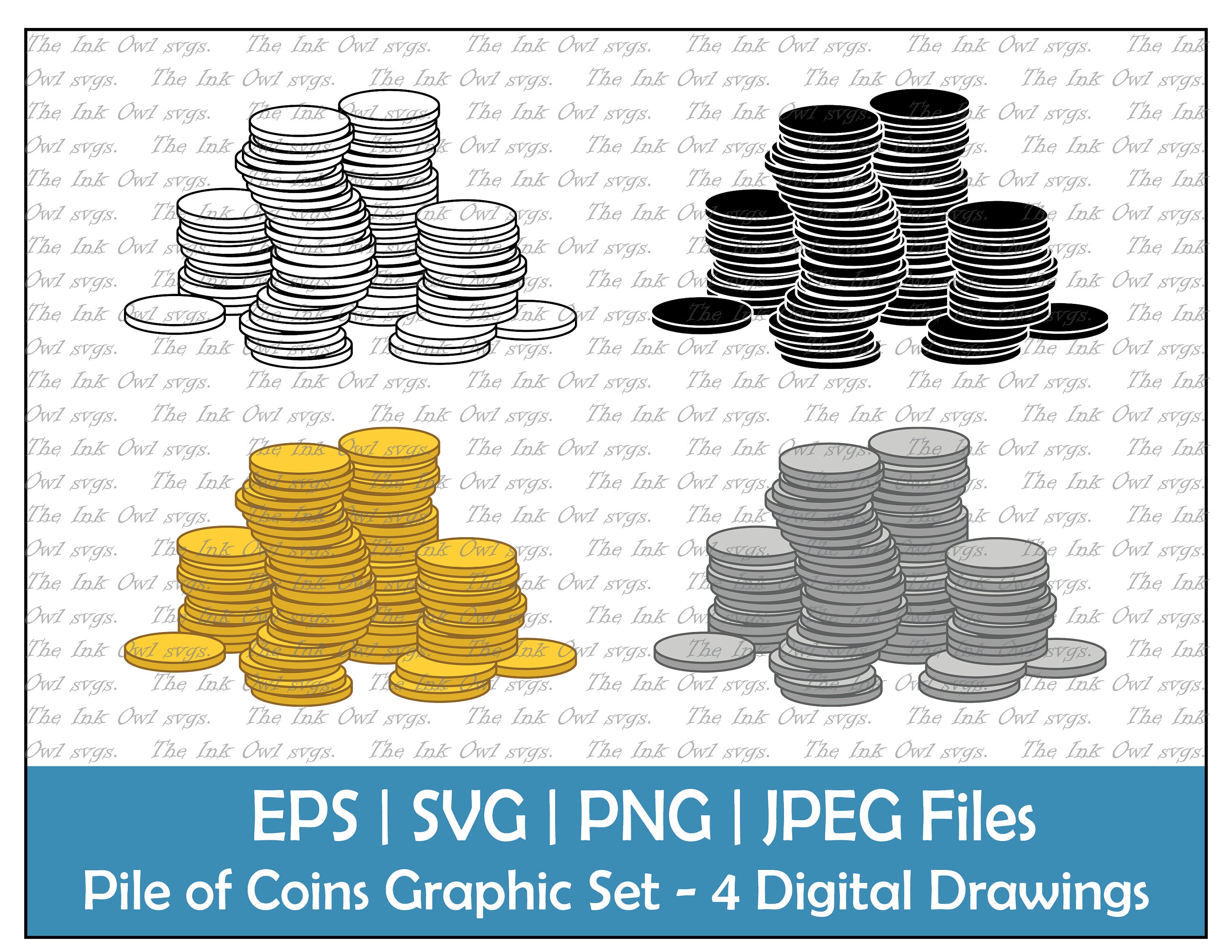 Pile Of Quarters Clipart