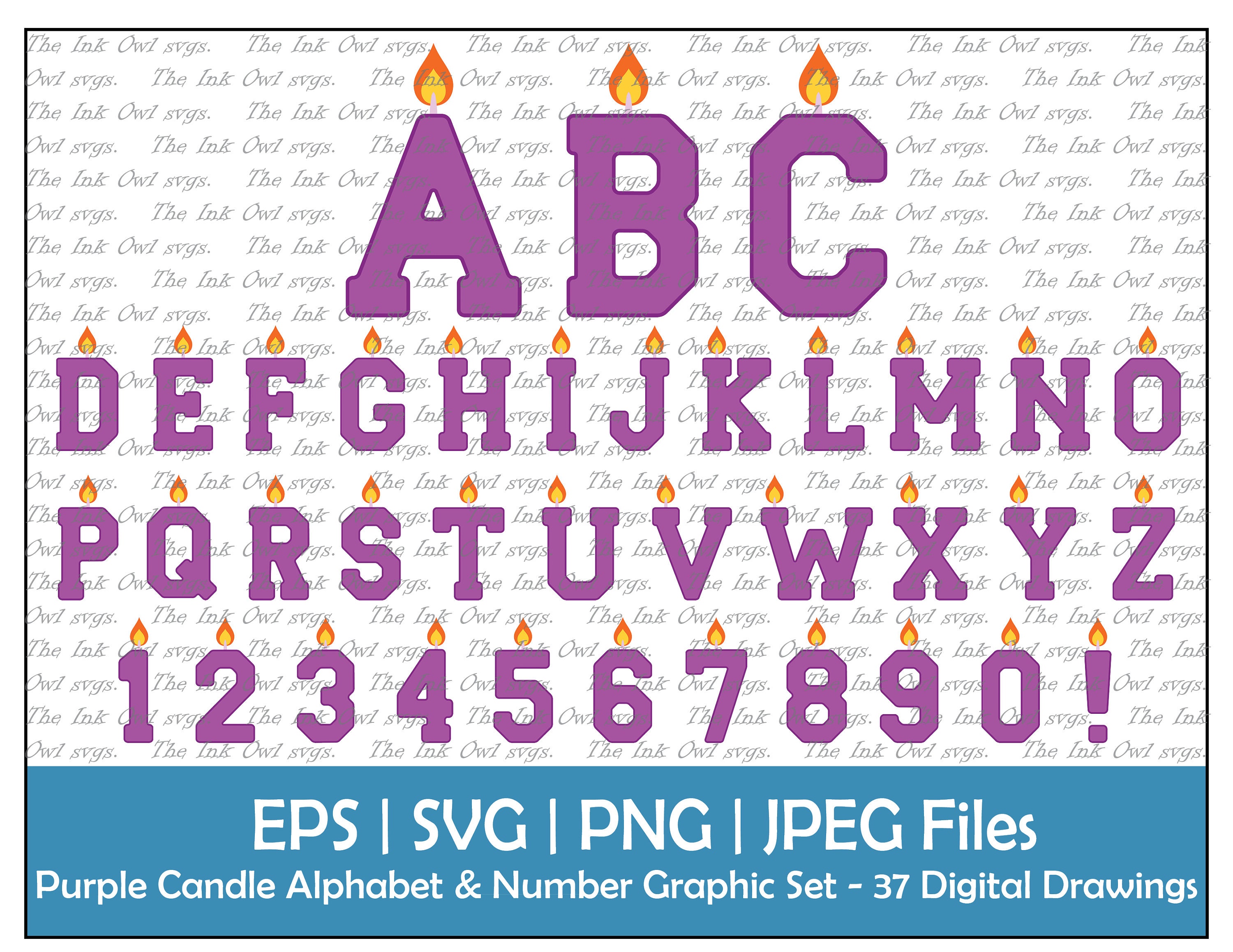 Purple Birthday Candle Clip Art