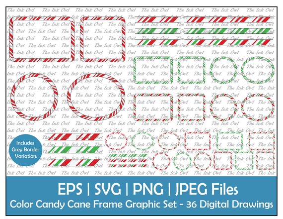 Coloring Candy Cane Frames