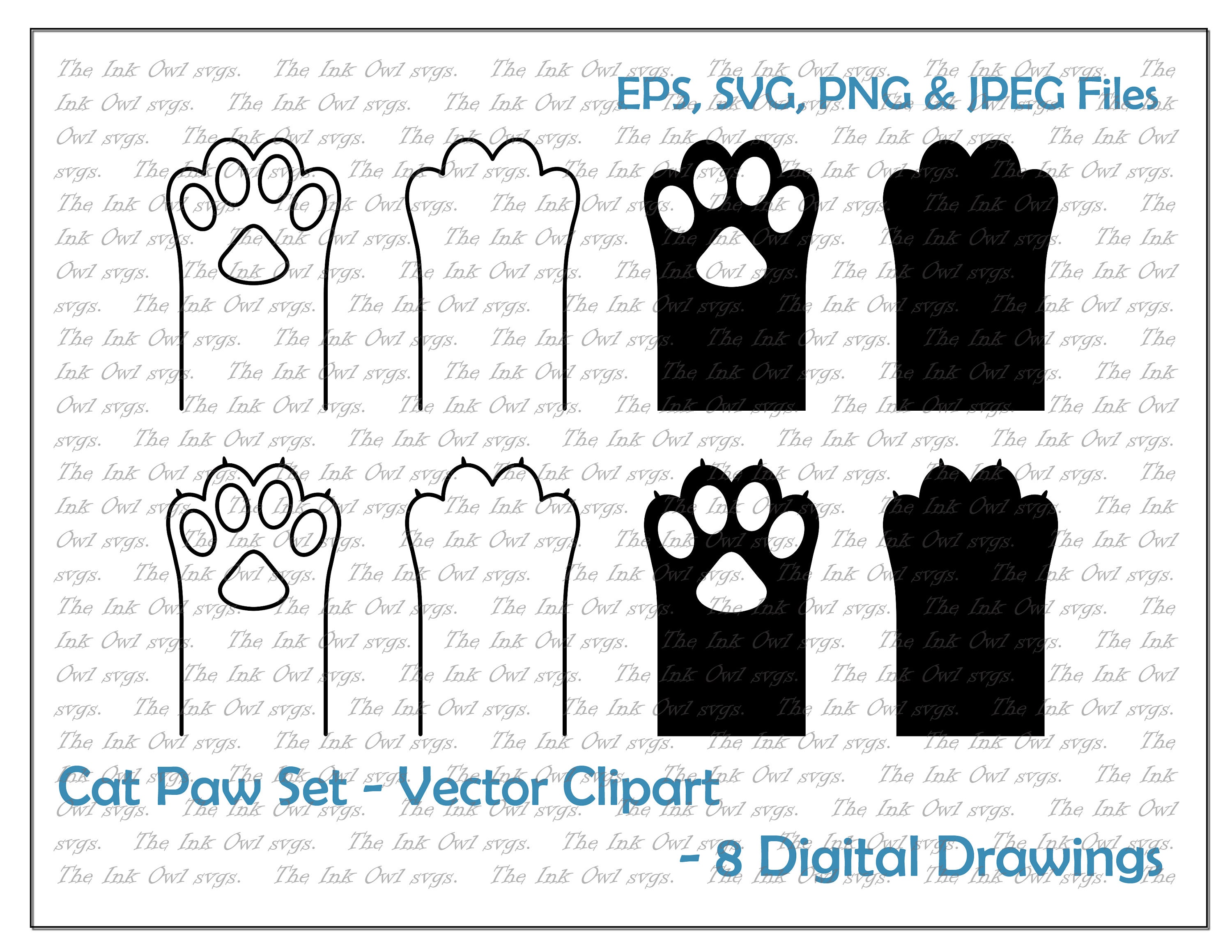 Cat Paw With Claws Drawing