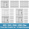 Prison Bars Svg, Jail Bars Svg, Jailed, Imprisoned, Black Bars. Vector ...
