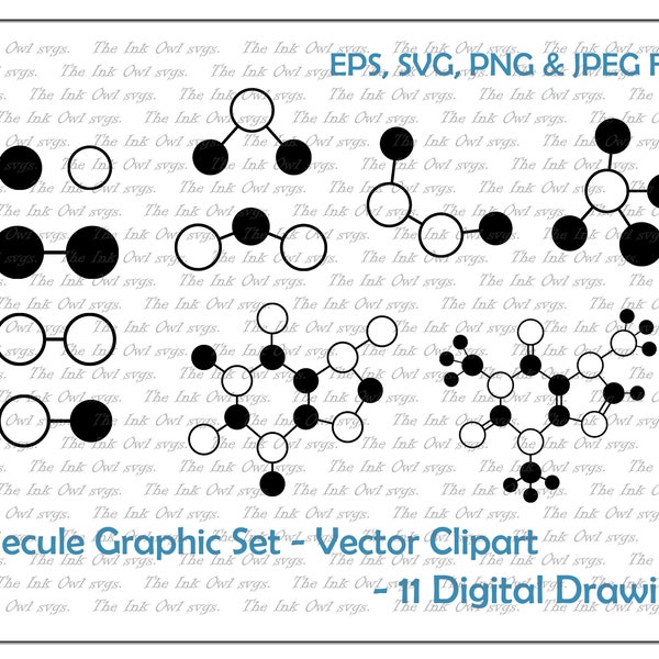 Molecule Svg - Etsy