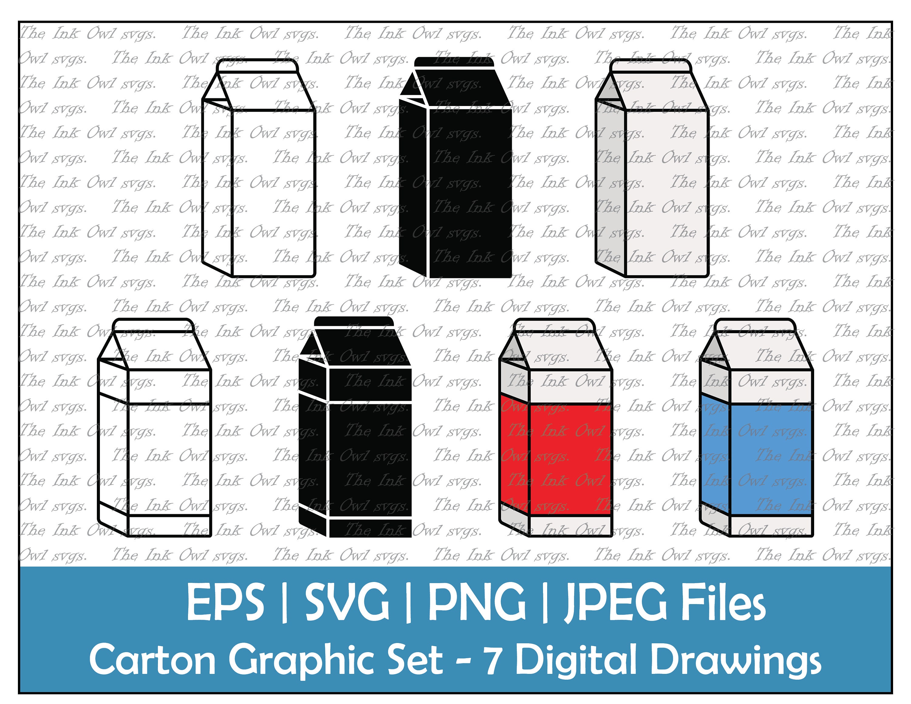 Milk Carton Template Vector