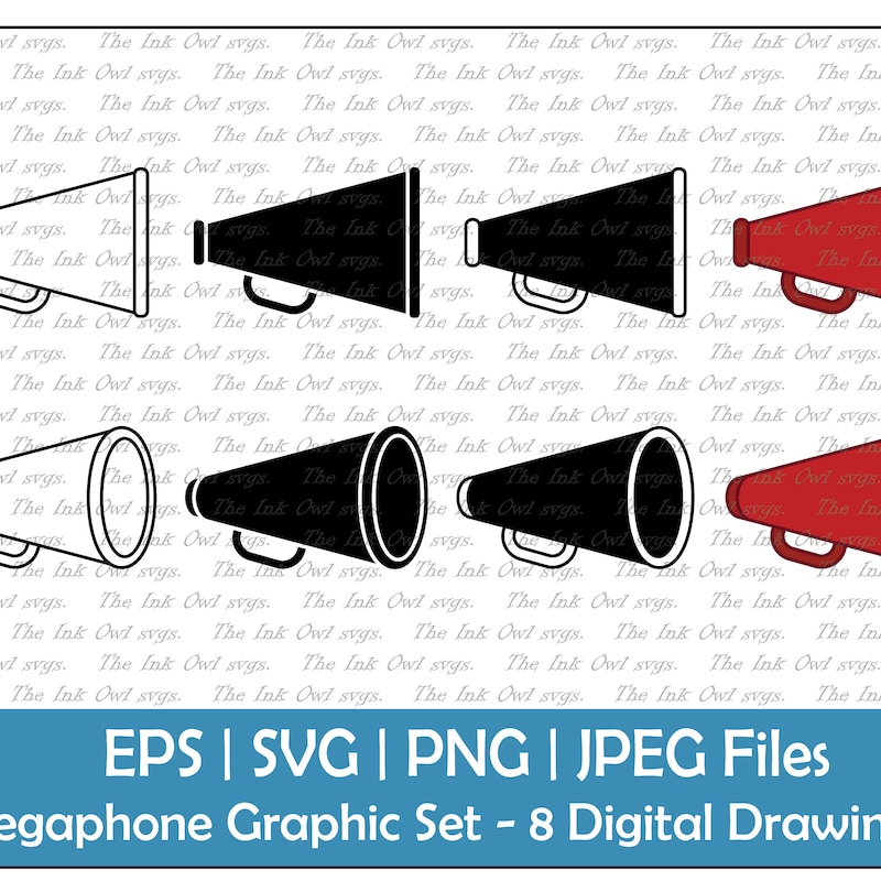 Cheer Megaphone Clipart - Etsy