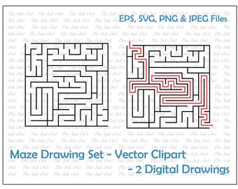 2D Shapes Maze Clip Art: Set 2 (PNG Digital Download) - Etsy UK