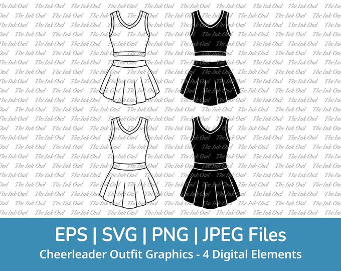 Cheerleader Uniform SVG Cheerleader SVG Cheerleader PNG Cheerleader ...