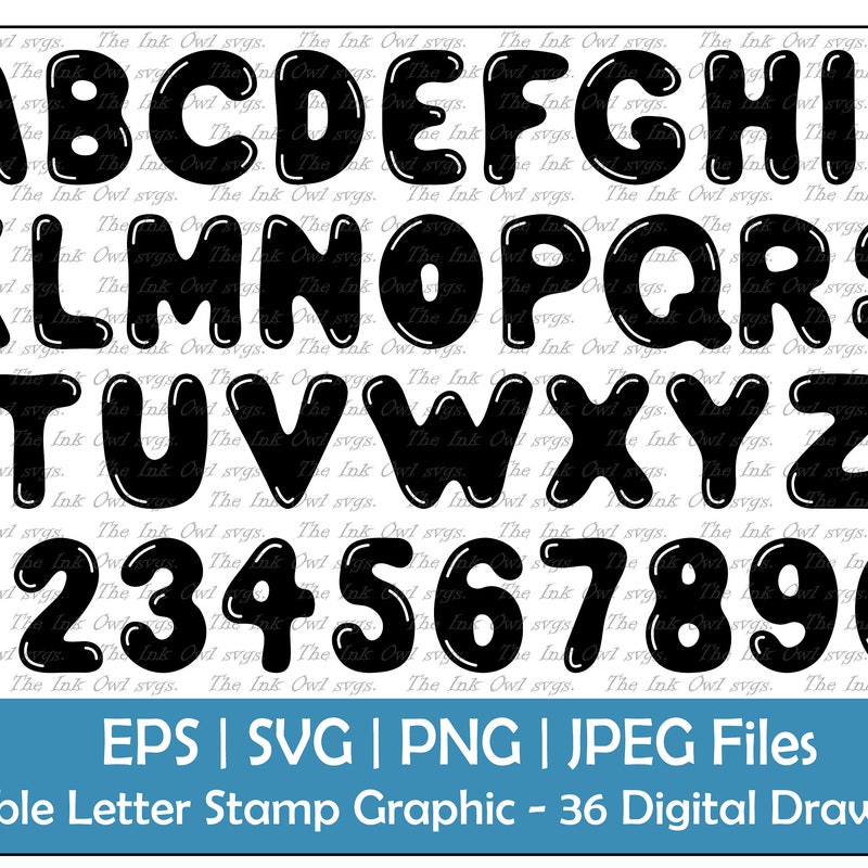 Bubble Letter Font - Etsy