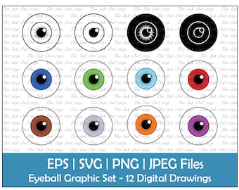 Eyeballs Vector Clipart Set /halloween Spooky Monster Eyes , Stamp ...