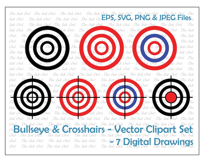 100 Bullseye Clipart in Rainbow Colors Target Circles Png Illustration ...