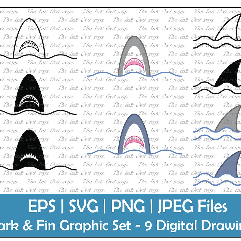 Shark Fin Svg - Etsy