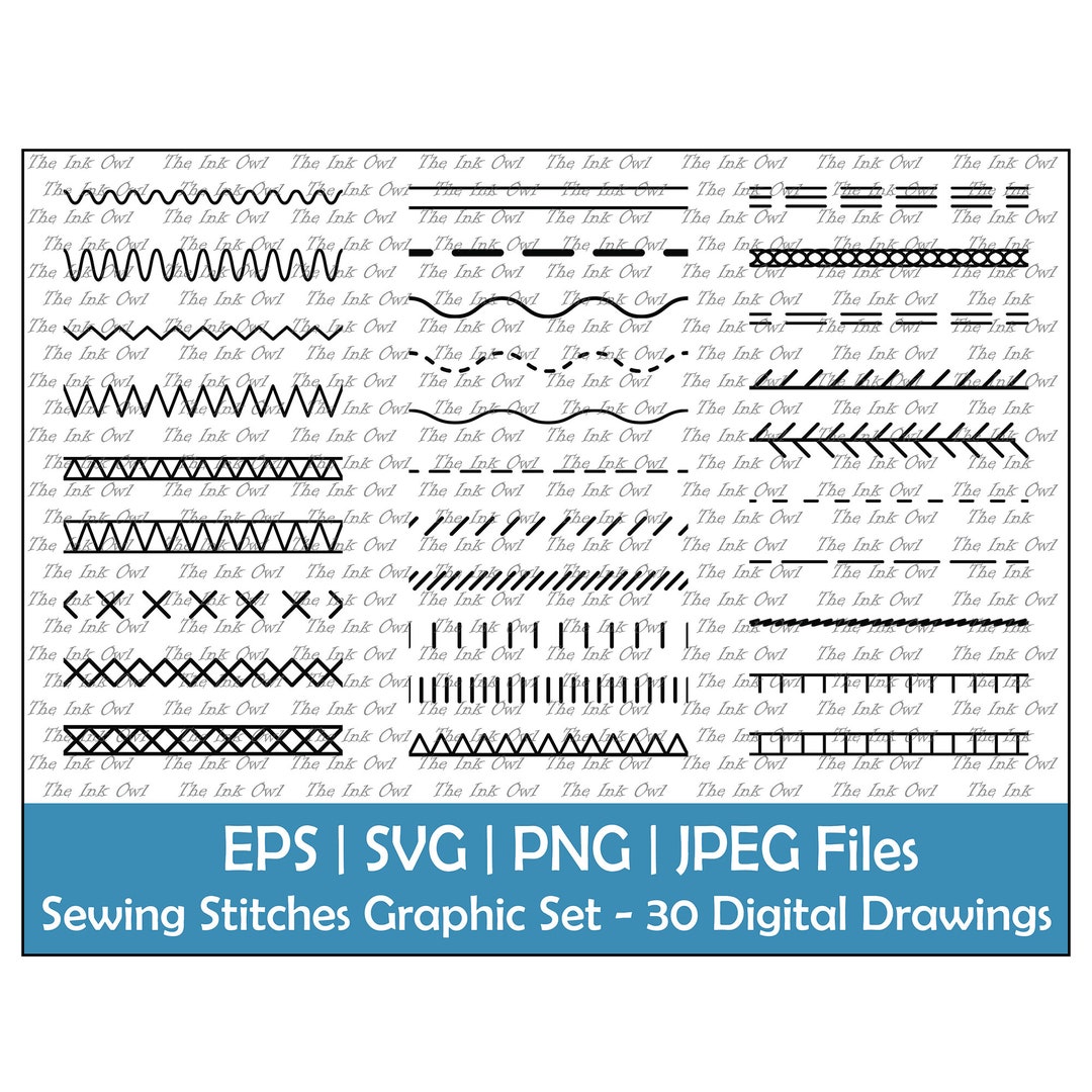 Sewing Stitches Seamless Clipart / Decorative Border Segment Graphic ...