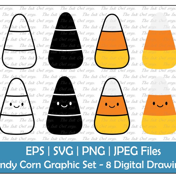 Candy Corn Clipart - Etsy