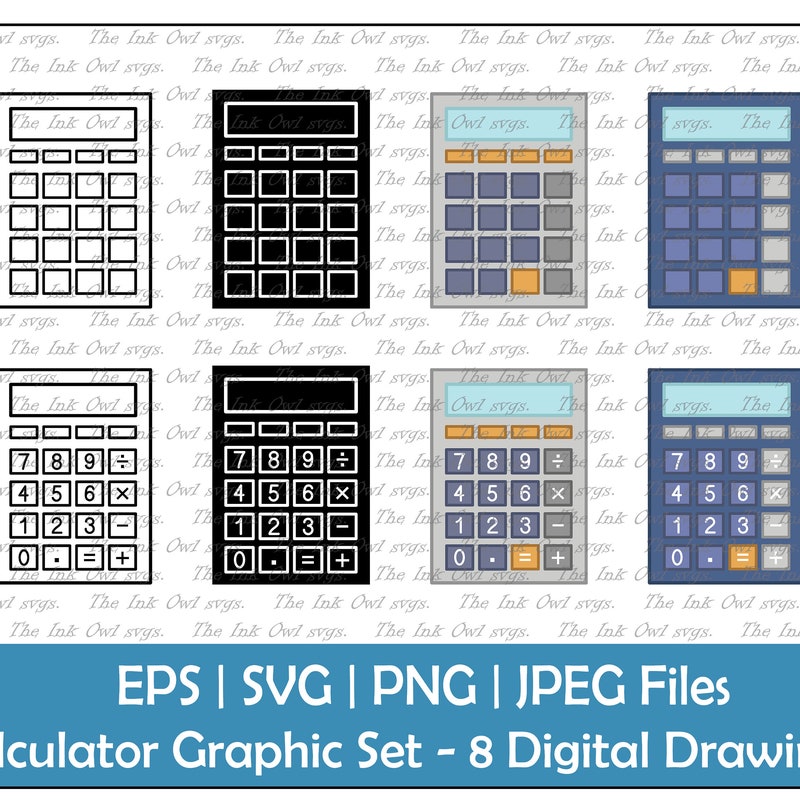 Calculator Svg - Etsy