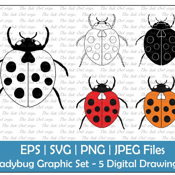 Ladybug Outline Svg - Etsy