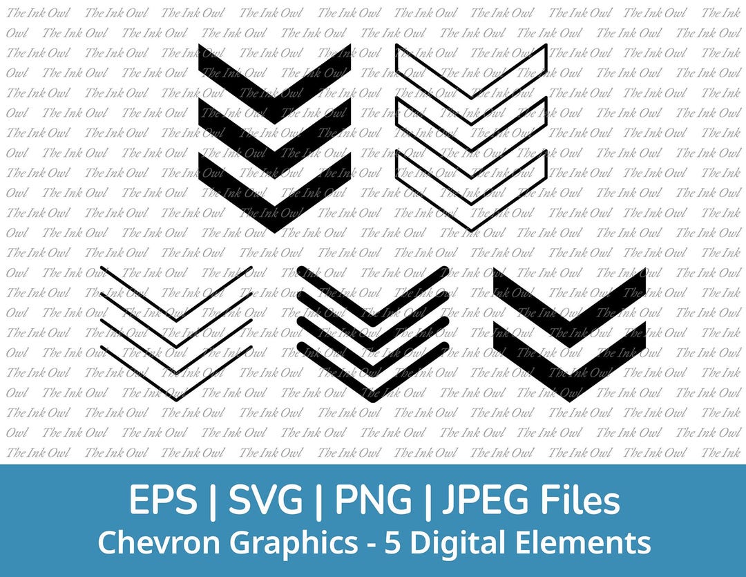Chevron Icon Drawing Set Vector Clipart / Outline & Stamp Drawing ...