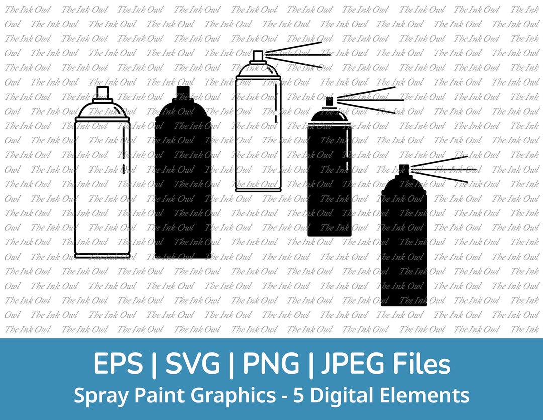 Aerosol Spray Paint Can Svg Clipart / Outline & Stamp Silhouette ...