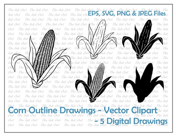 Corn On The Cob Outline