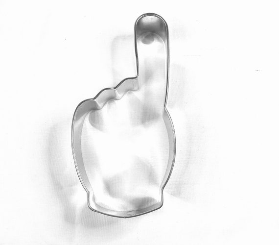 NUMBER 1 FAN HAND metal cookie cutter 4.75 inches | Etsy