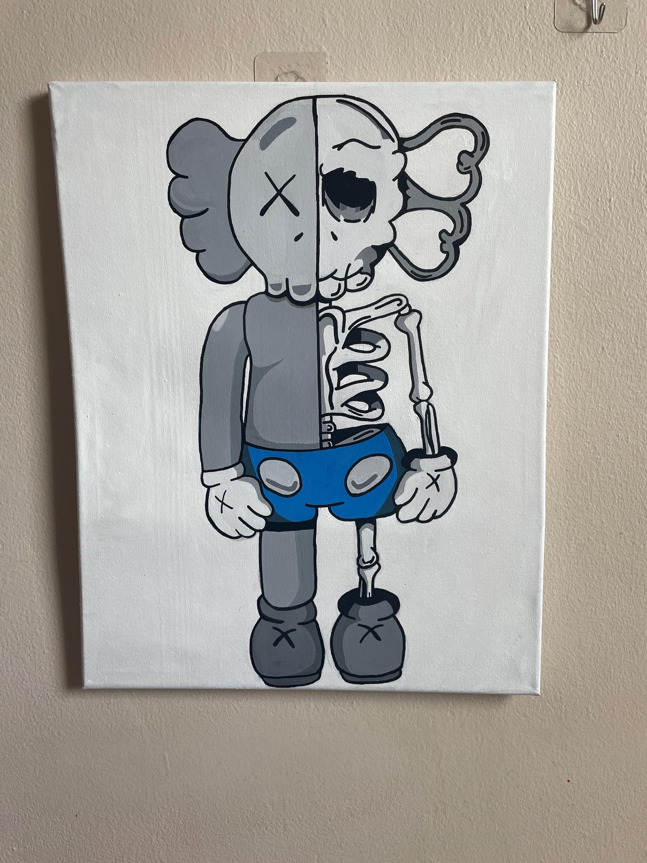 Art, Animation, Kaws, Wall Decor, Room Decor, - Etsy