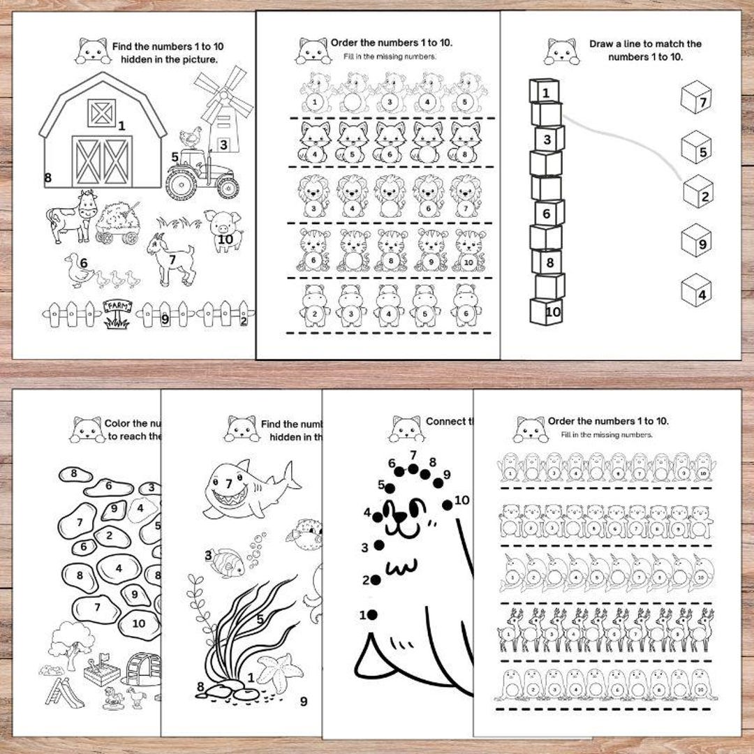 Fun Number Activities 1-10 Sequence Learning for Preschool to Grade 1 ...