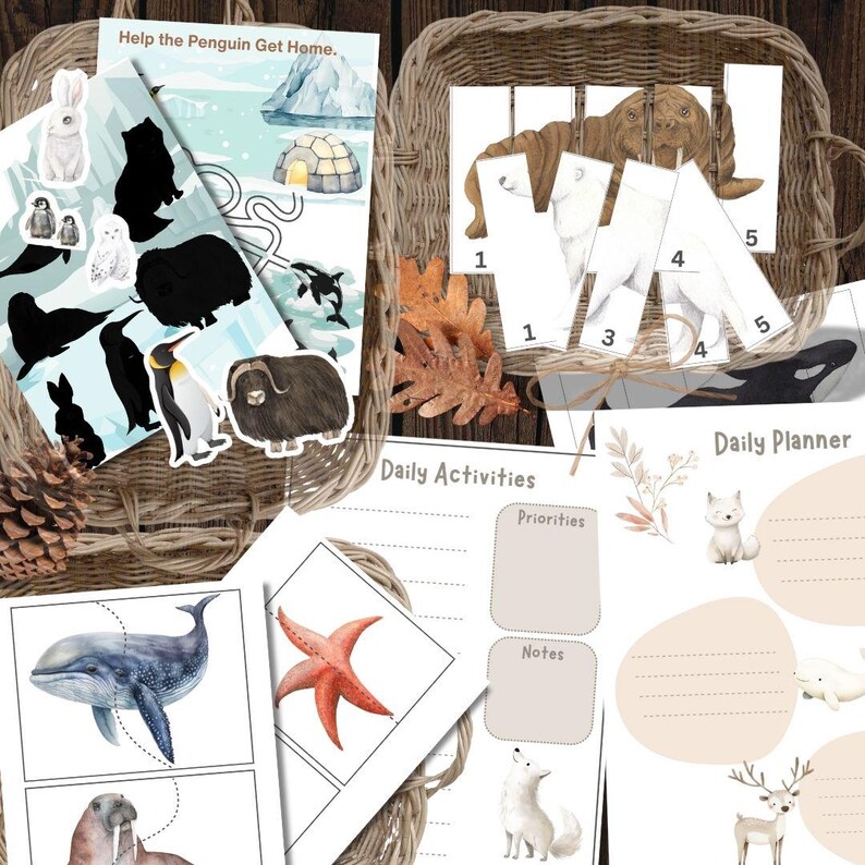 Morning Basket Arctic Theme for Kids Learining Activities, Homeschool ...