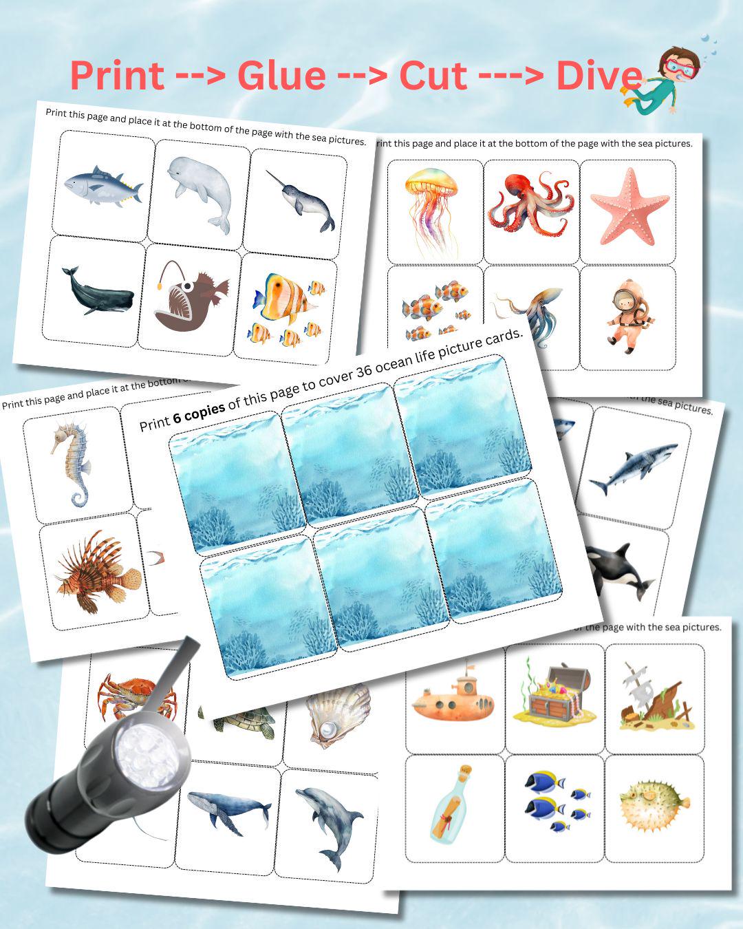 Under the Sea Flashlight Adventure, Ocean-themed Printable Game for ...