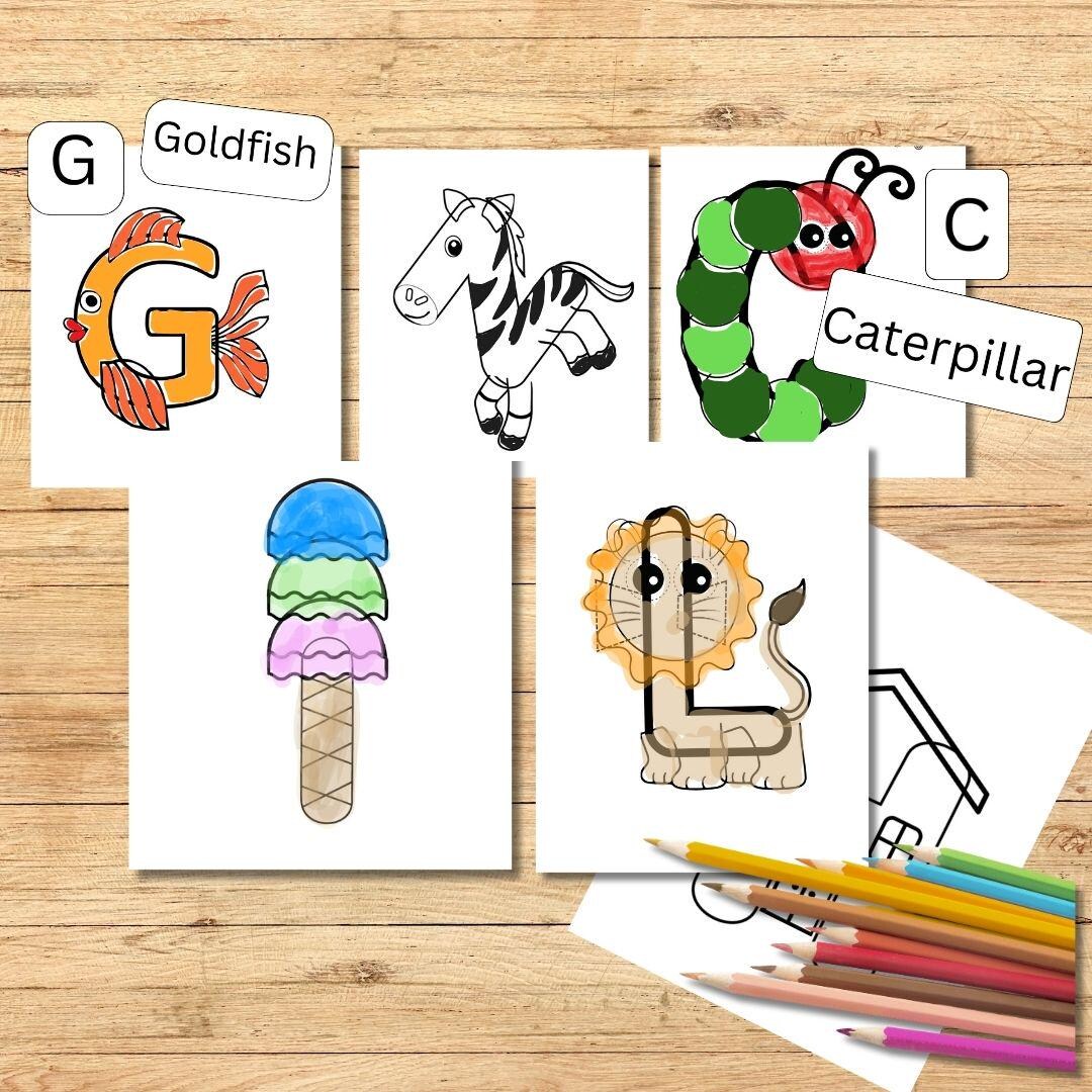 Alphabet A-Z Craft Activities, Fun Cut, Assemble, and Color Projects ...