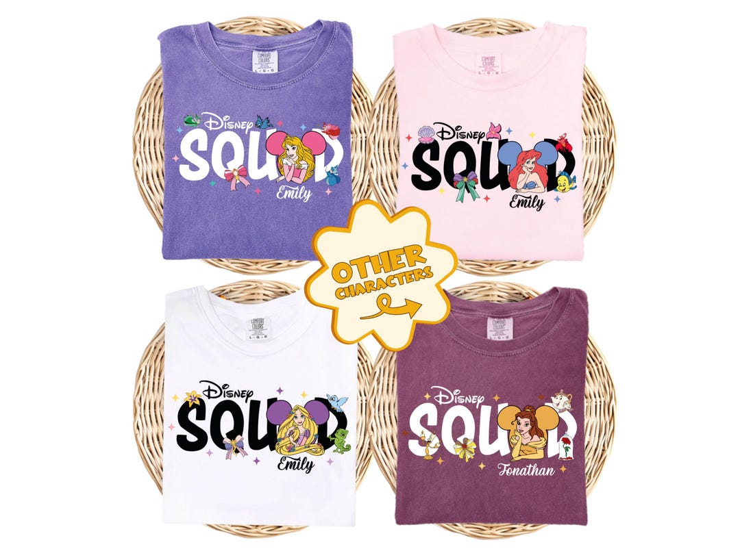 Comfort Colors® Disney Princess Squad Matching Shirt, Princess Belle ...