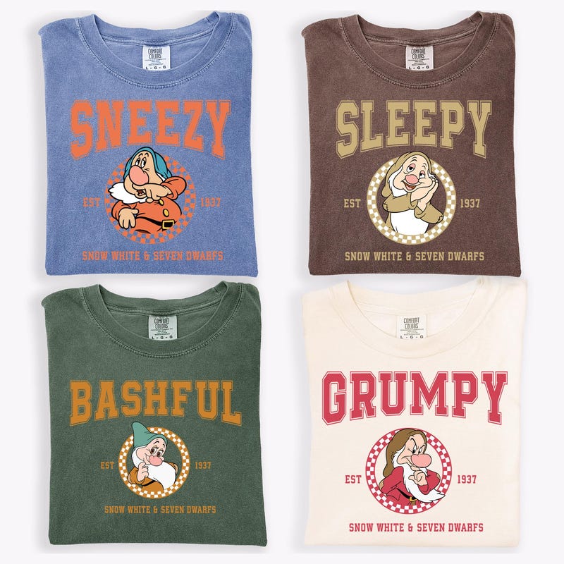 Seven Dwarfs Tee Shirt - Etsy
