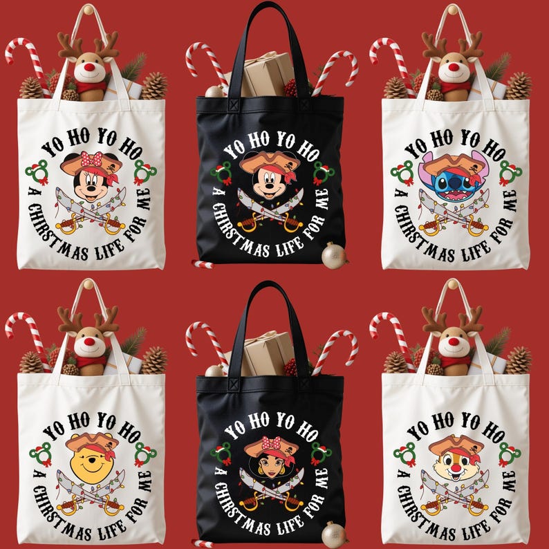 Yo Ho Ho Ho A Christmas Life for Me Tote Bag, Disney All Character ...