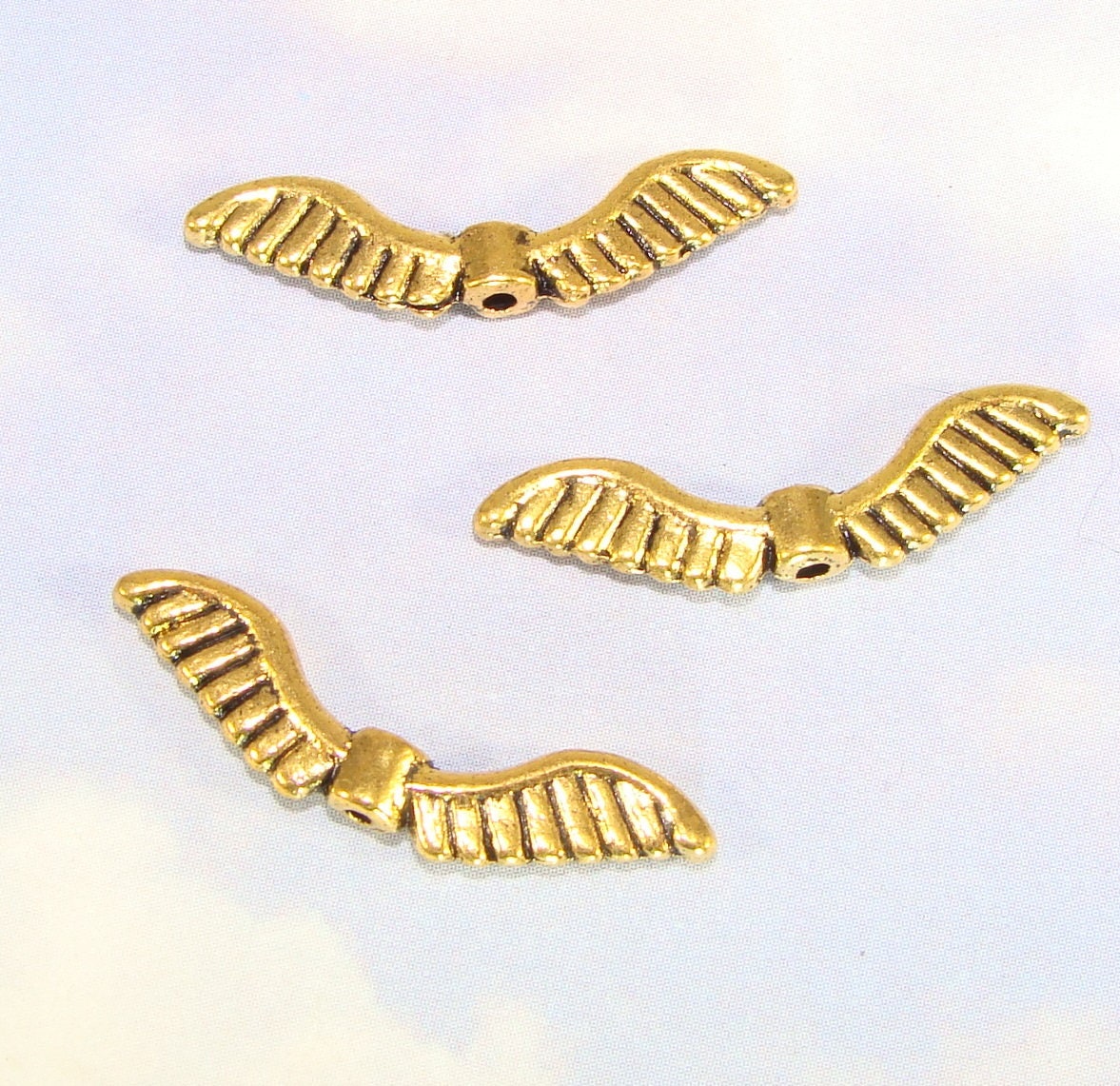 20 Wing Beads Gold 27mm Hawk 41110 Bulk Beads Charms Angel | Etsy