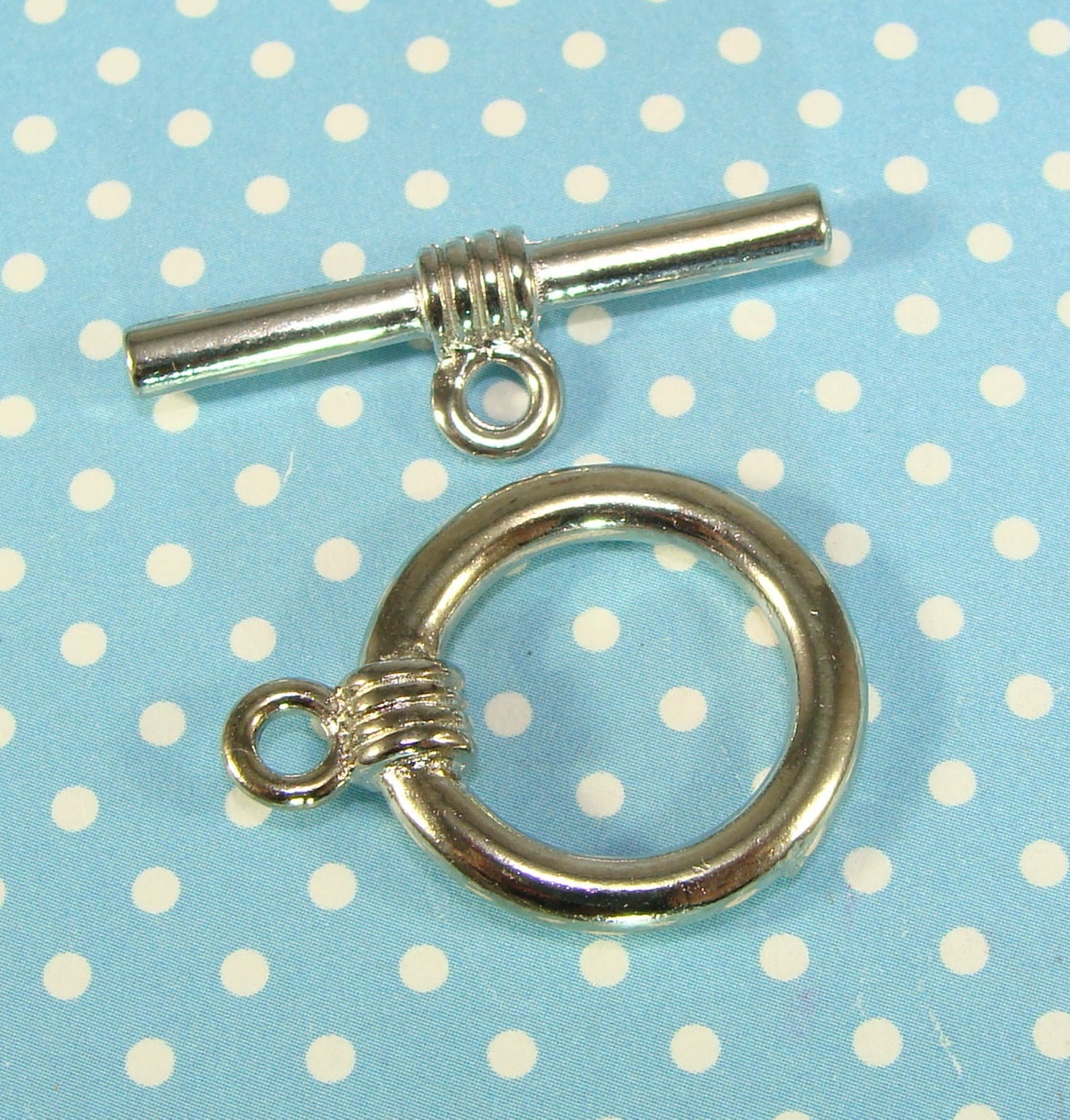 2 Large Toggle Sets Single Strand Silver Finish Nickel 24mm X | Etsy