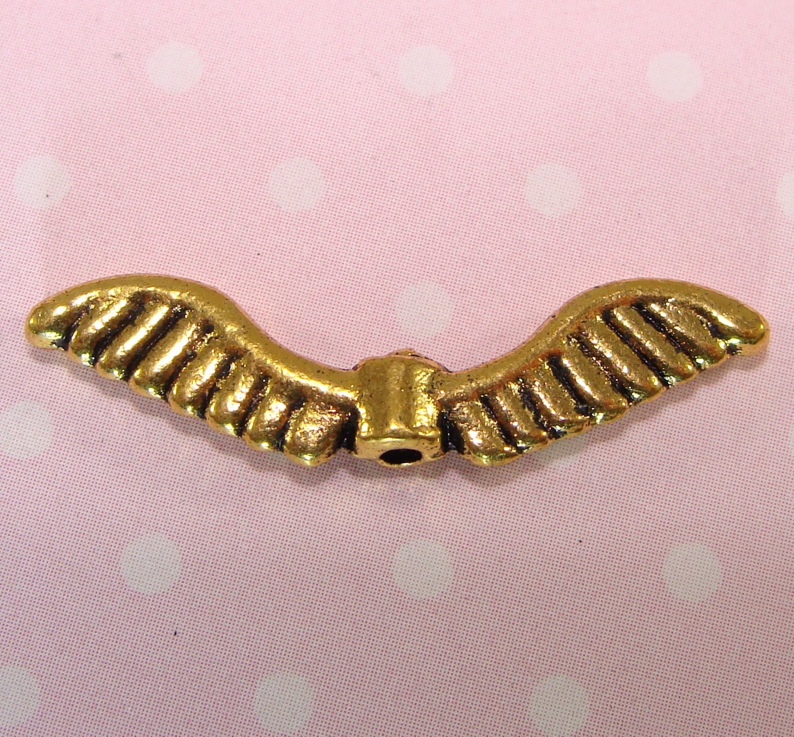 20 Wing Beads Gold 27mm Hawk 41110 Bulk Beads Charms Angel | Etsy