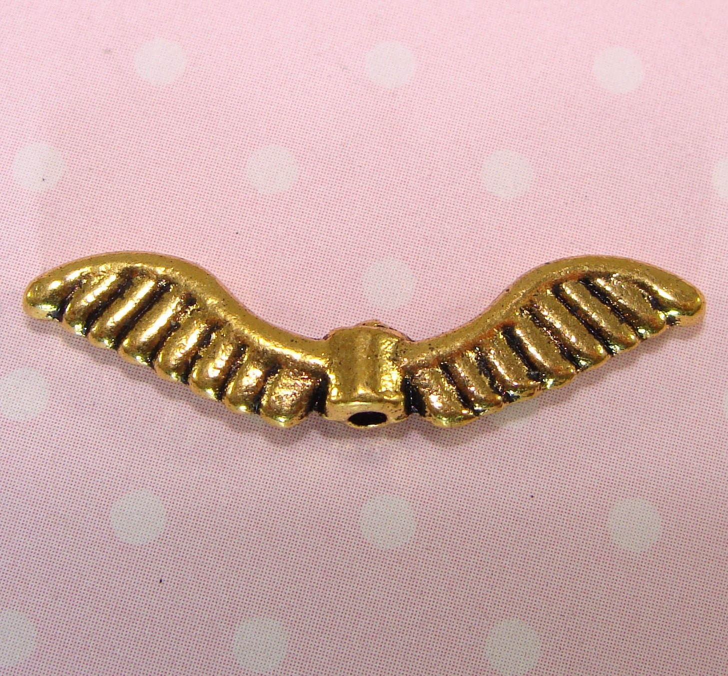 20 Wing Beads Gold 27mm Hawk 41110 Bulk Beads Charms Angel | Etsy