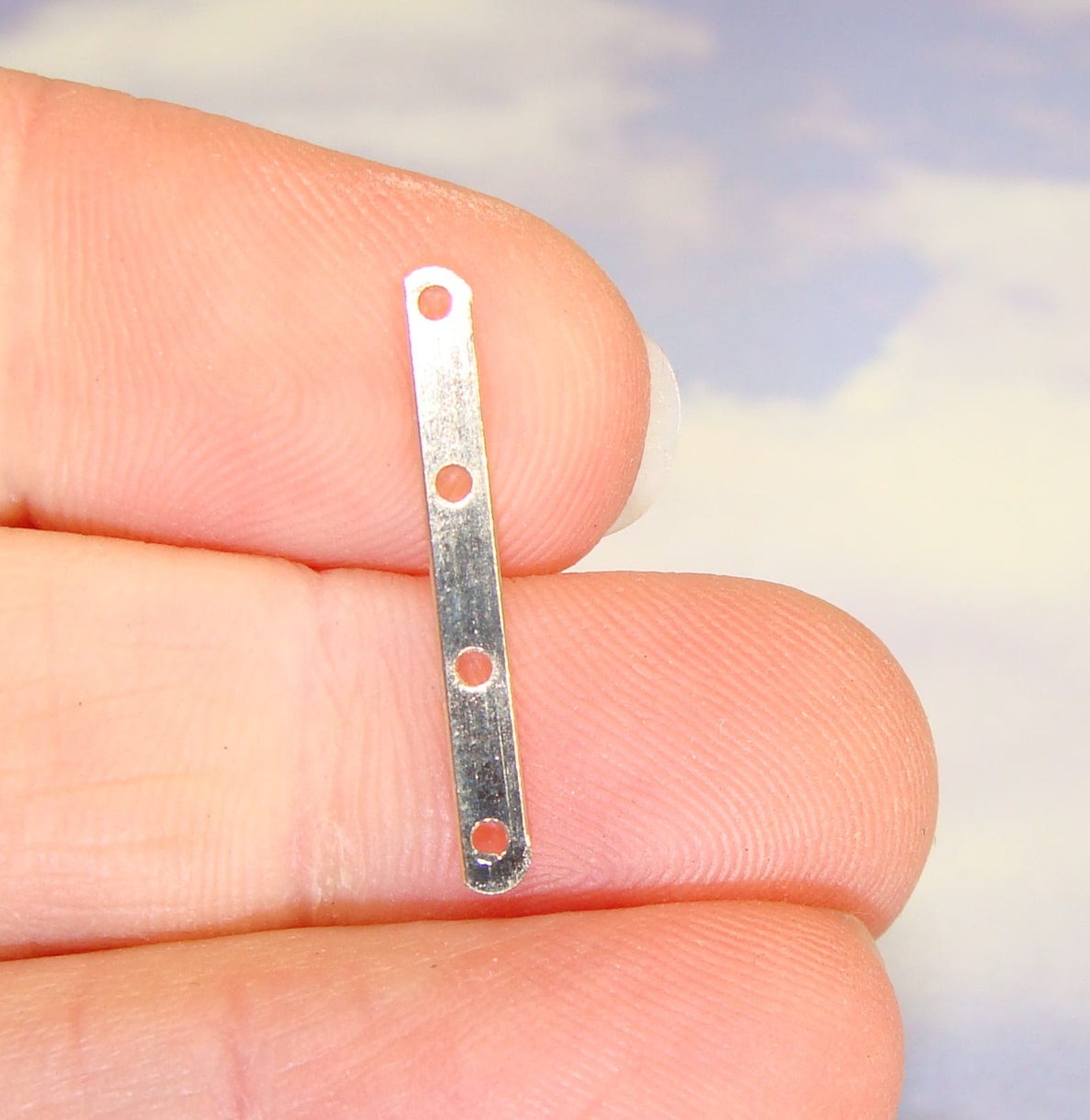 12 Silver Separator Bars 4 Hole Multi Strand Divider Row - Etsy