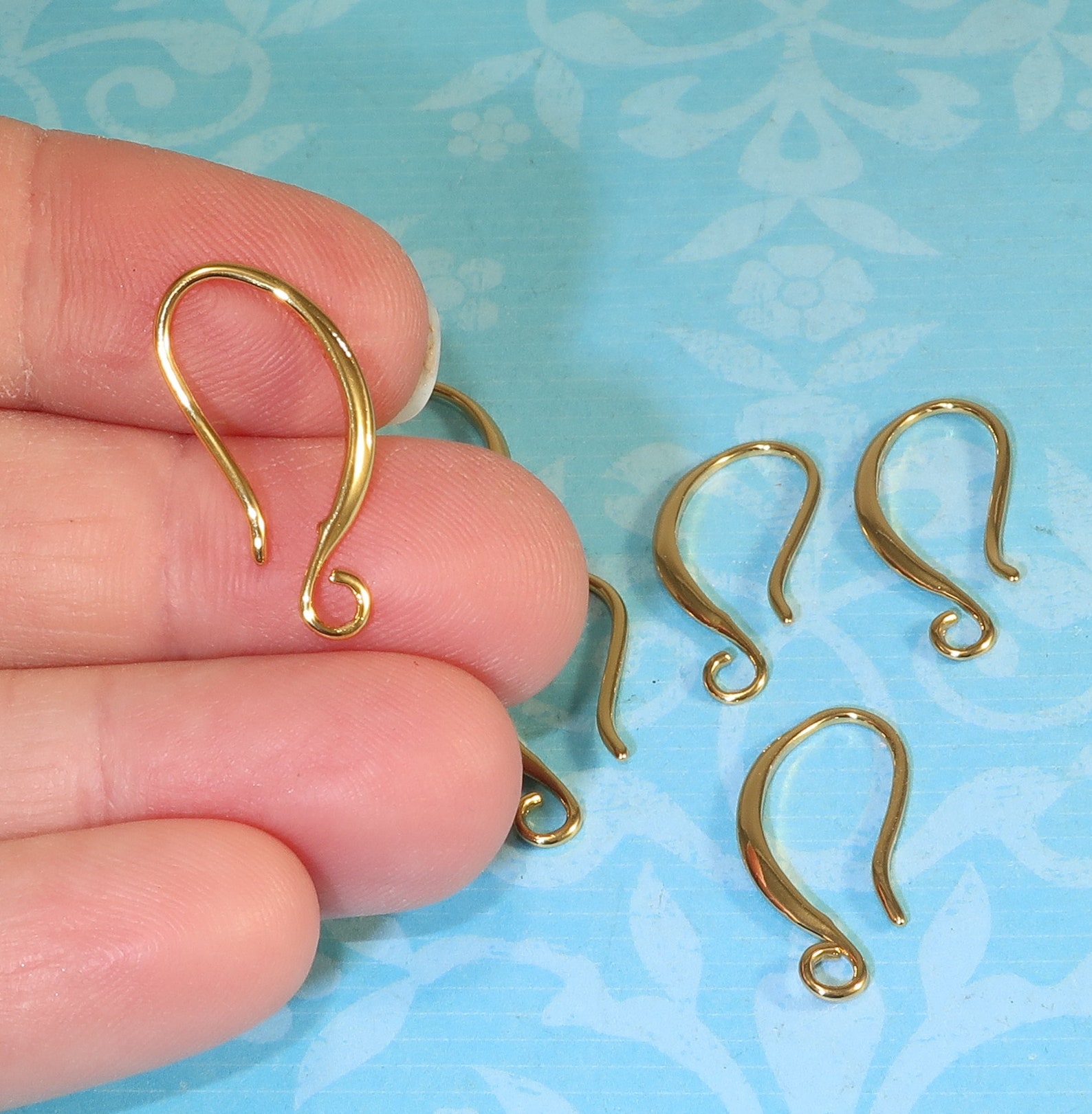 Elegant Gold Fishhook Earrings 6 Pieces 3 Pair Ear Wires - Etsy