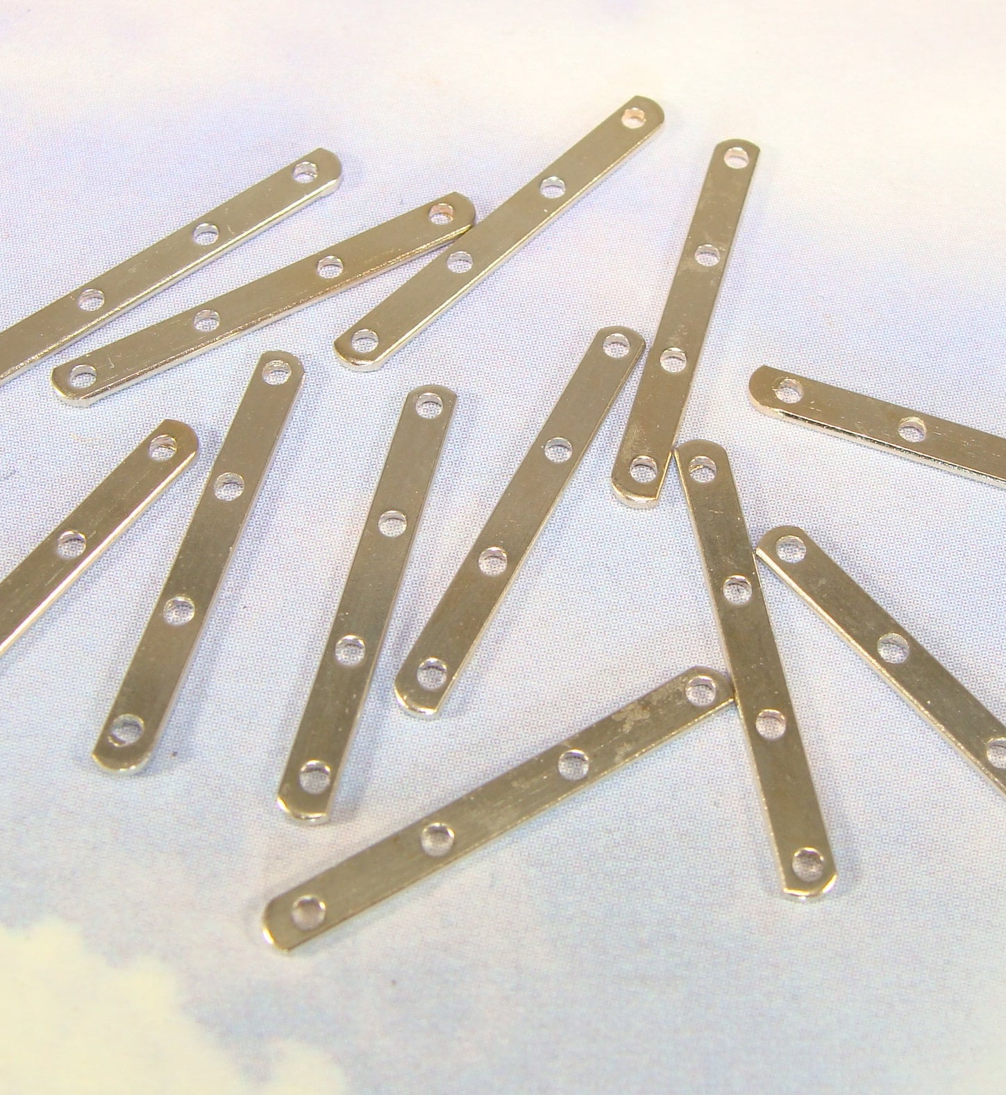 12 Silver Separator Bars 4 Hole Multi Strand Divider Row - Etsy Canada