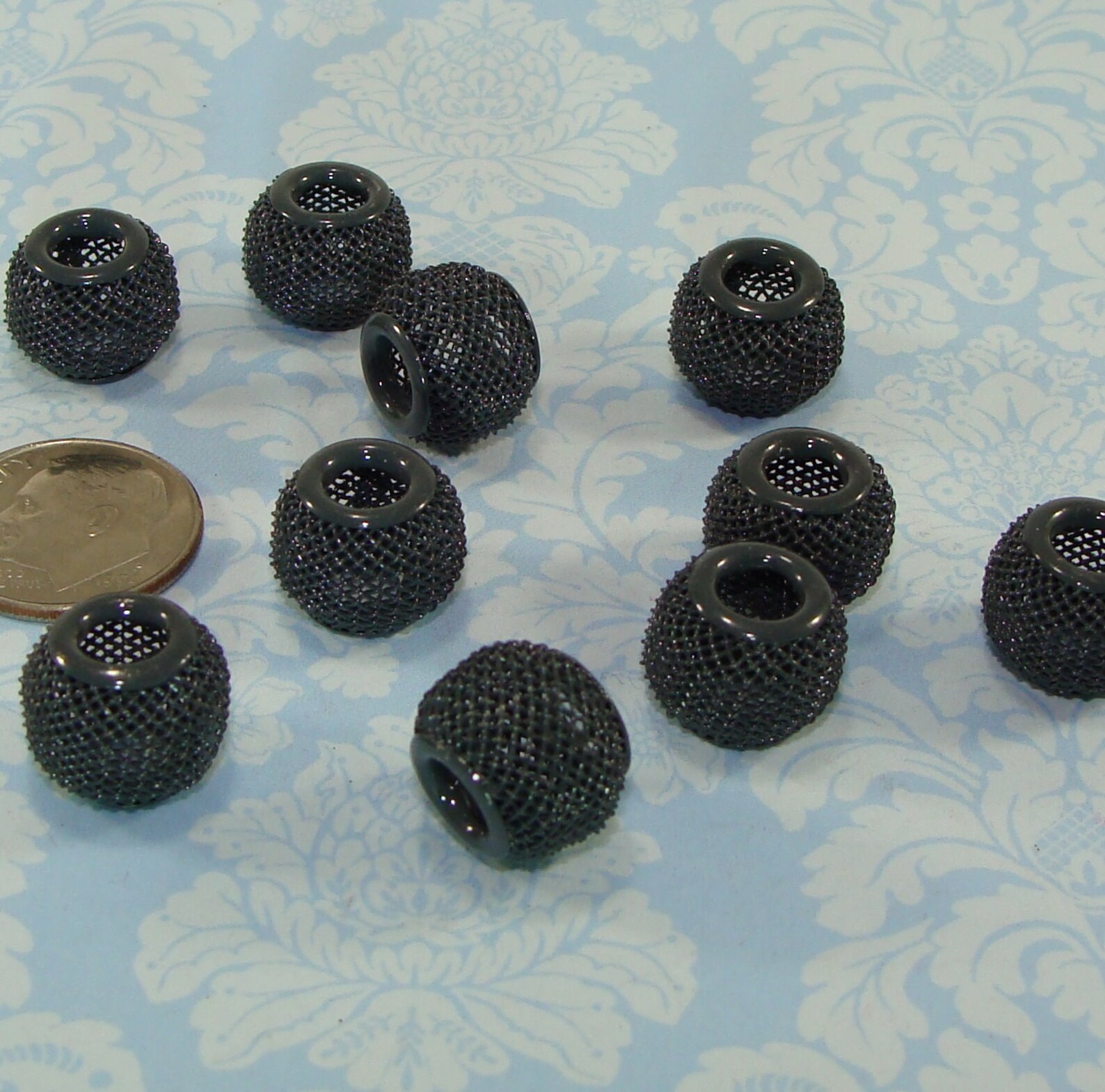 12 Grey Mesh Beads Gunmetal 12mm Beads 42731DARK Dark Gray - Etsy