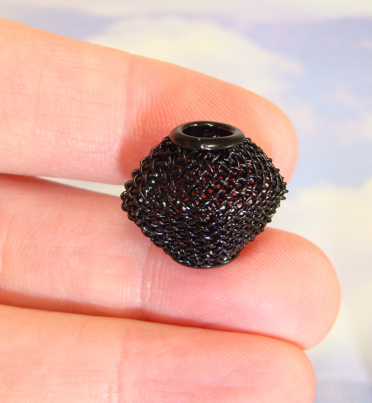 10 Black Mesh Beads 16mm Metal SQUARE Shape 42757 Jewelry | Etsy