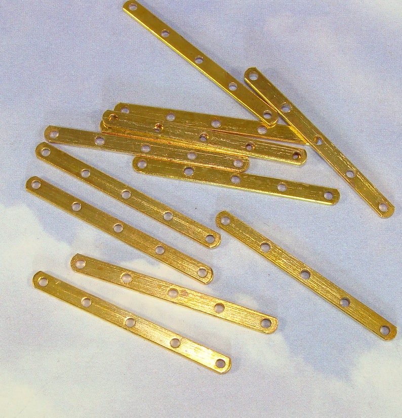 12 Gold Separator Bars 5 Hole Multi Strand Divider Row | Etsy