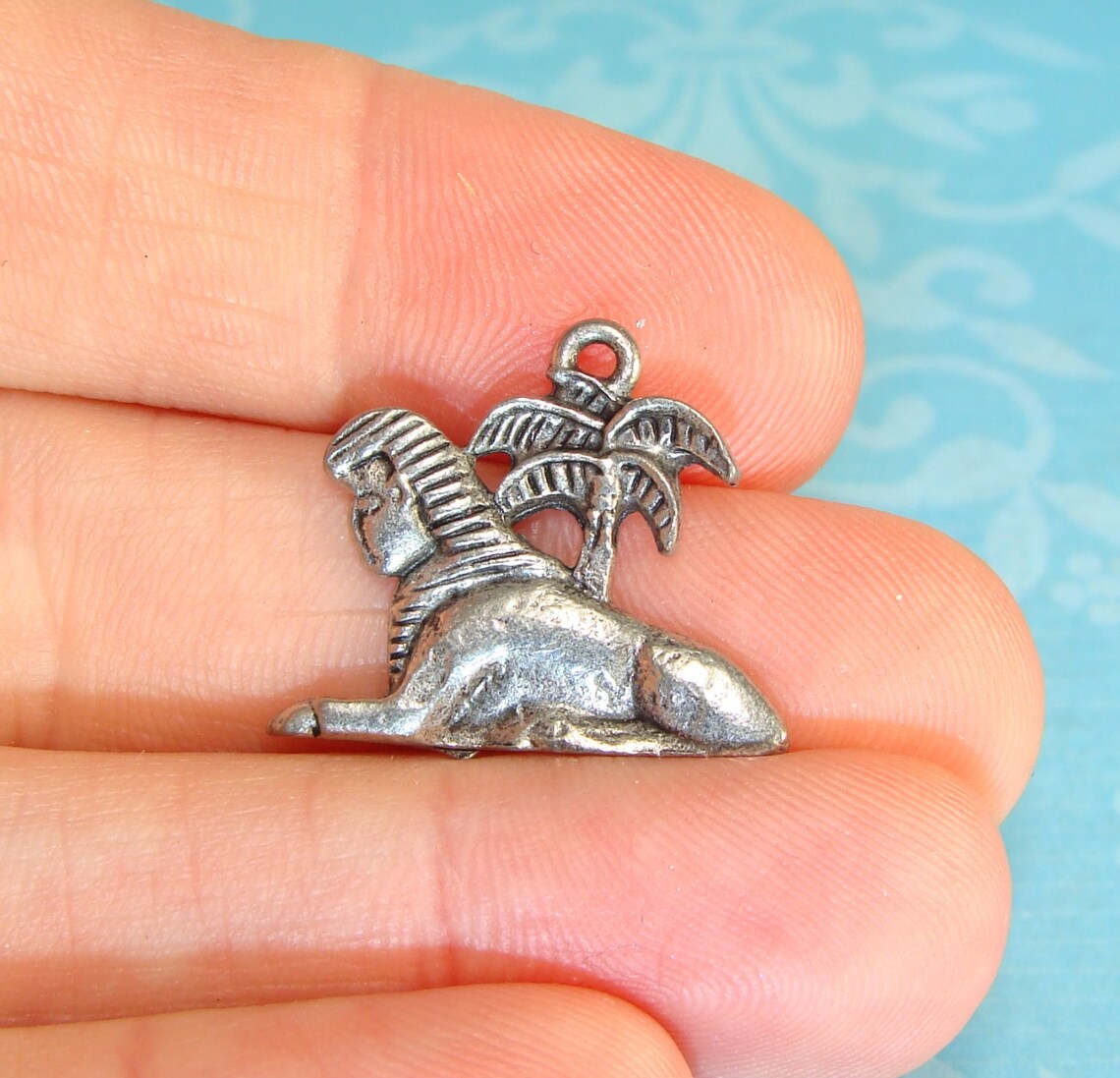 6 Sphinx Charms Silver Pewter USA Made Egypt Pyramids King Tut - Etsy